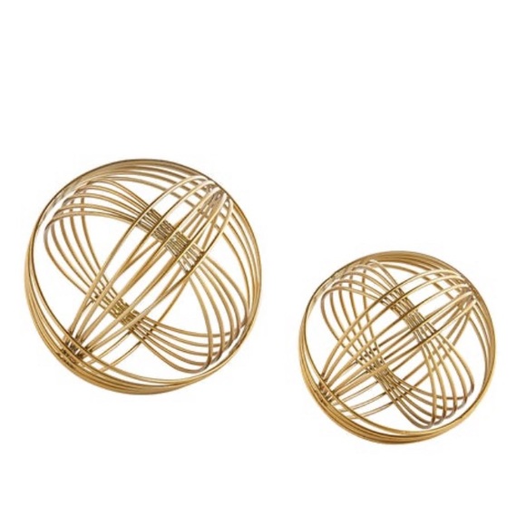 Pier 1 | Accents | Pier Golden Lines Geometric Decorative Spheres ...